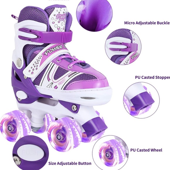 Toys | Girls Power Roller Skates Size 25 | Poshmark